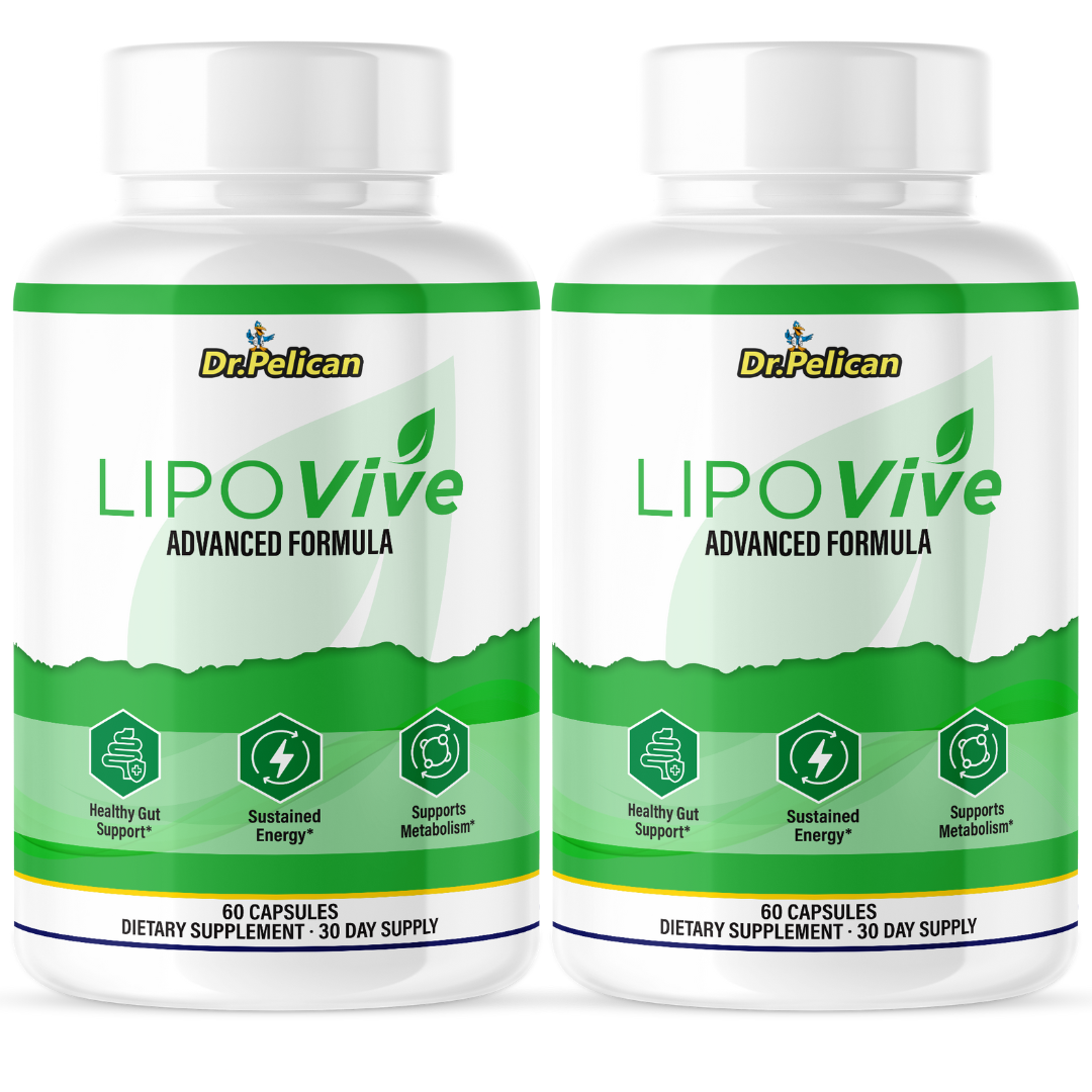 LipoVive- Digestive Support- 2 Bottles- 120 Capsules – Pelican Vitamins