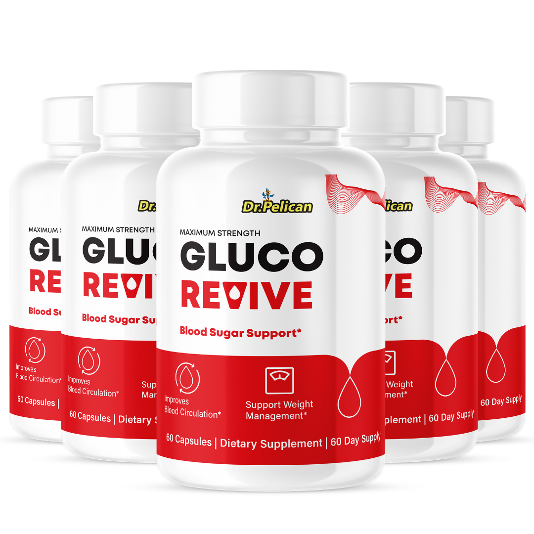 Gluco Revive- Blood Support- 5 Bottles- 300 Capsules – Pelican Vitamins