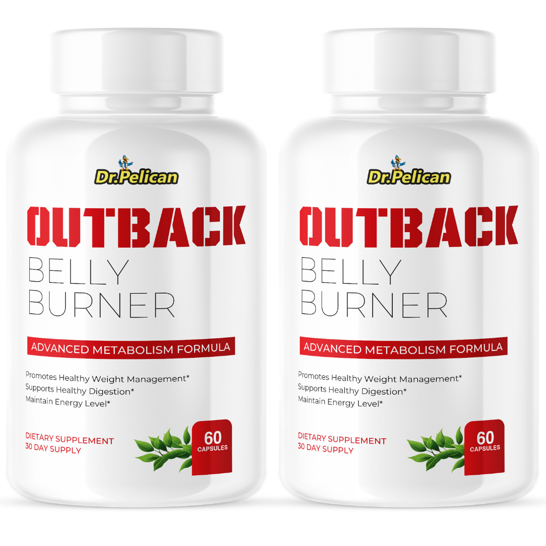 Outback Belly Burner-Gut & Digestive Support- 2 Bottles- 120 Capsules – Pelican Vitamins