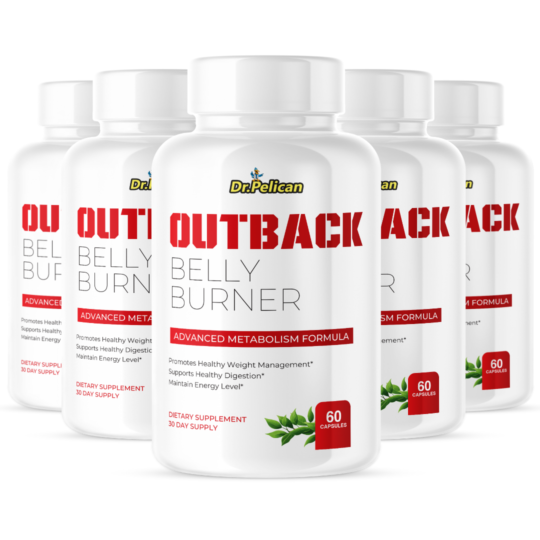 Outback Belly Burner-Gut & Digestive Support- 5 Bottles- 300 Capsules – Pelican Vitamins