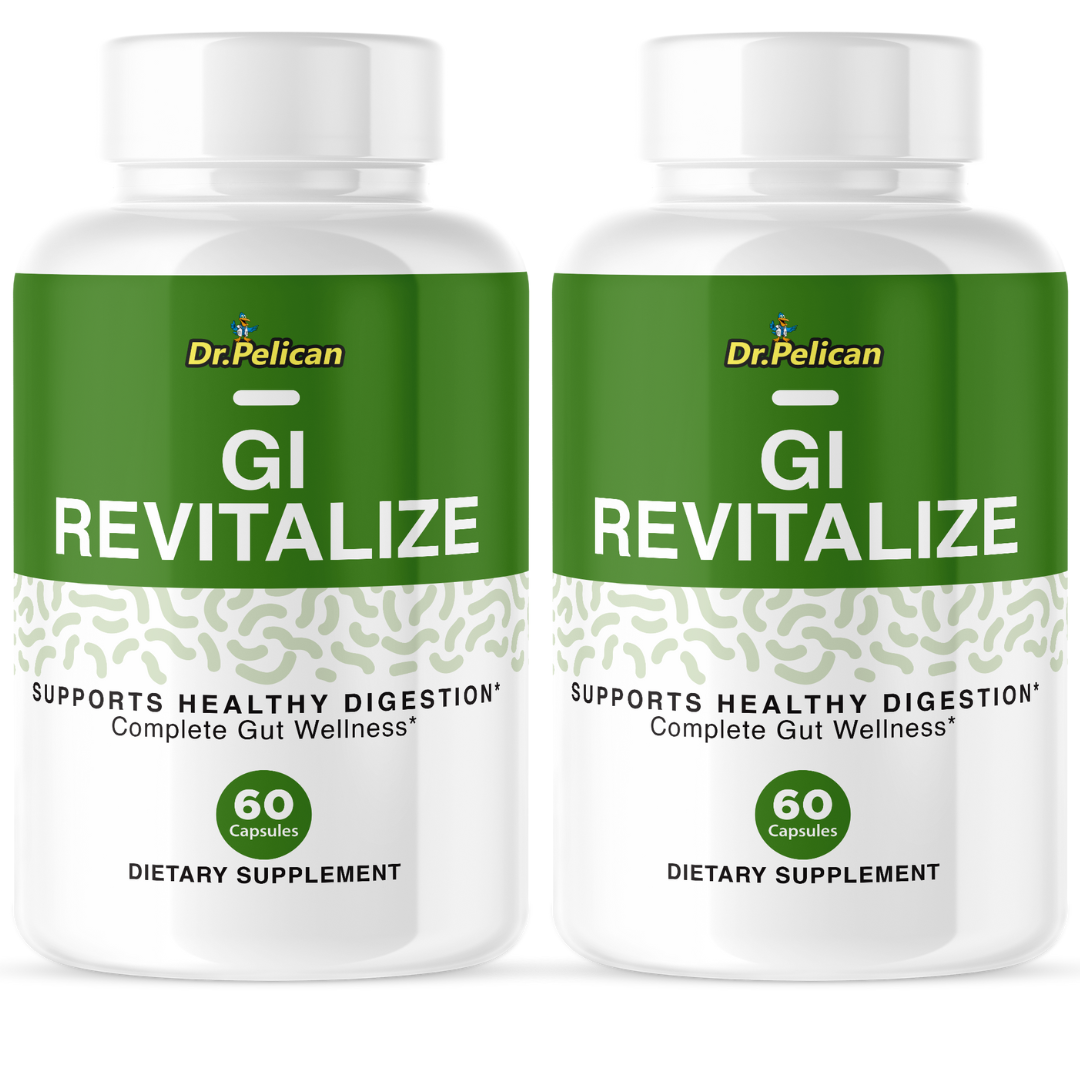 GI Revitalize -Digestive Support- 2 Bottles- 120 Capsules – Pelican Vitamins