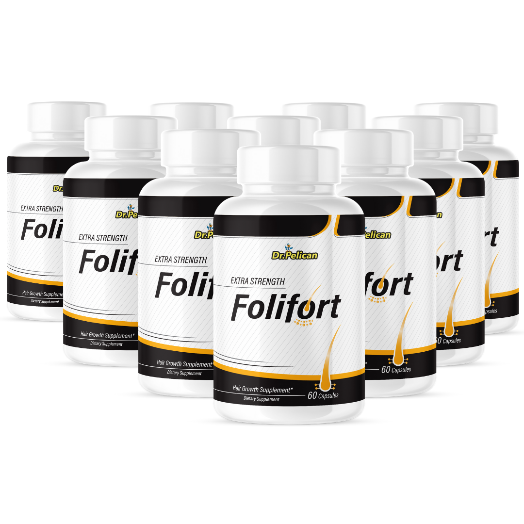 Folifort- Hair Growth & Hair/ Follicles Treatment- 10 Bottles- 600 Cap ...