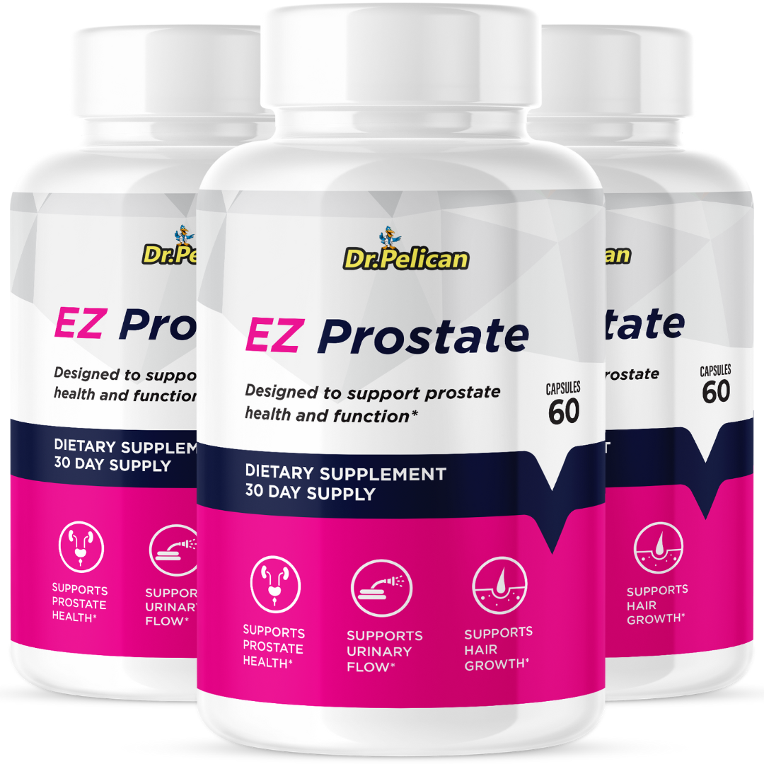 EZ Prostate - Prostate Support- 3 Bottles- 180 Capsules – Pelican Vitamins