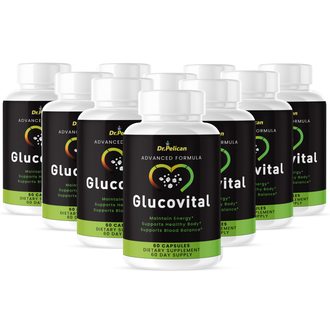Glucovital Blood Support 10 Bottles 600 Capsules – Pelican Vitamins