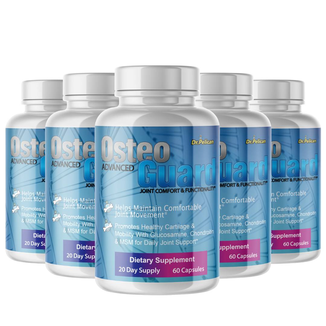Osteo Guard Joint Health Support 5 Bottles 300 Capsules – Pelican Vitamins