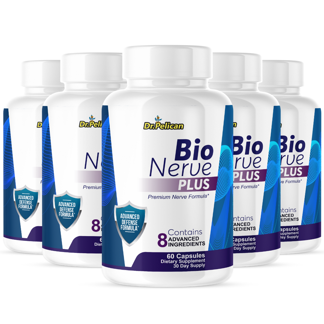 Bio Nerve Plus- Nerve & Brain Support- 5 Bottles- 300 Capsules ...