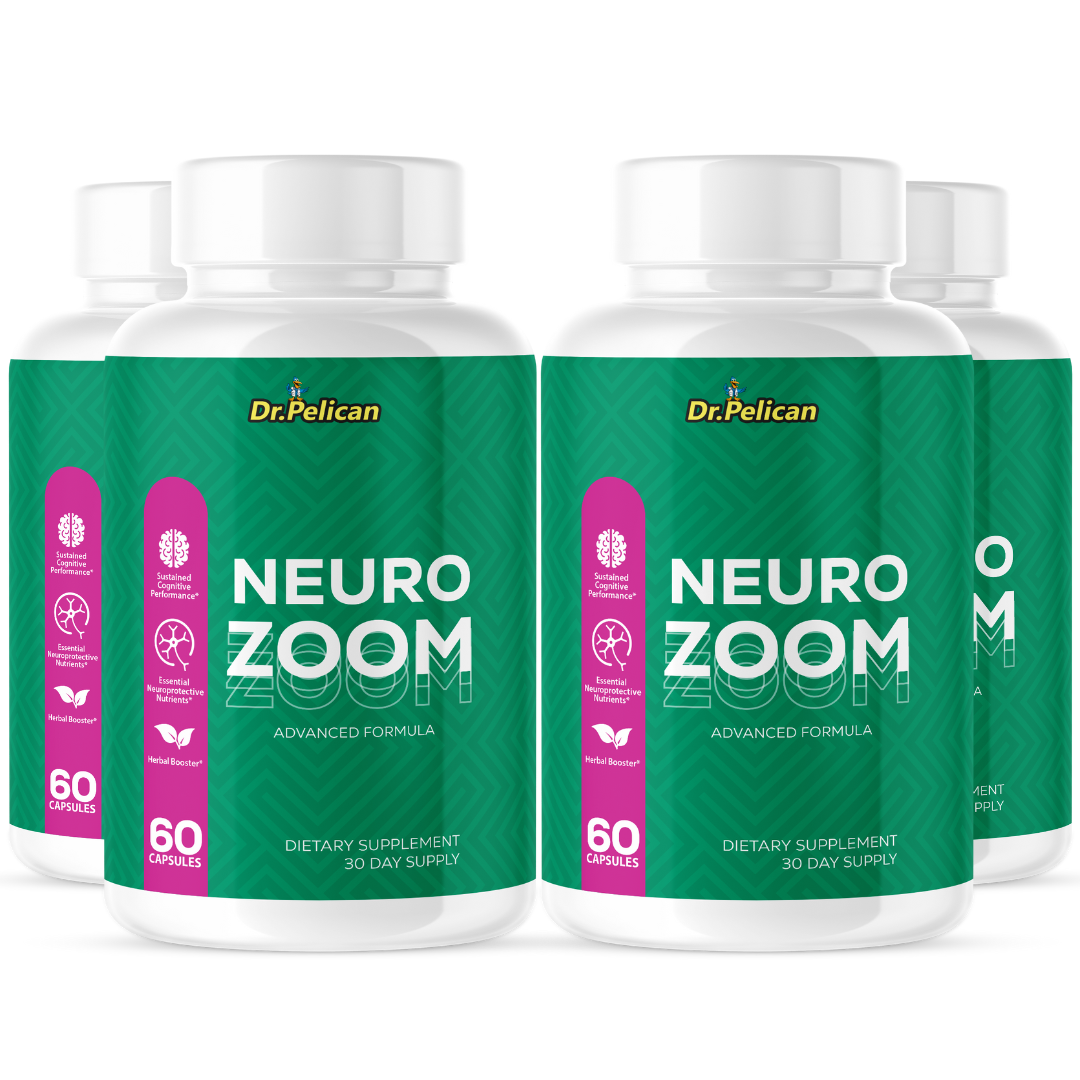 Neuro Zoom- Brain Support- 4 Bottles- 240 Capsules – Pelican Vitamins