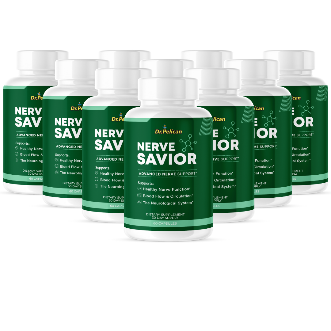 Nerve Savior- Brain Support- 10 Bottles- 600 Capsules – Pelican Vitamins