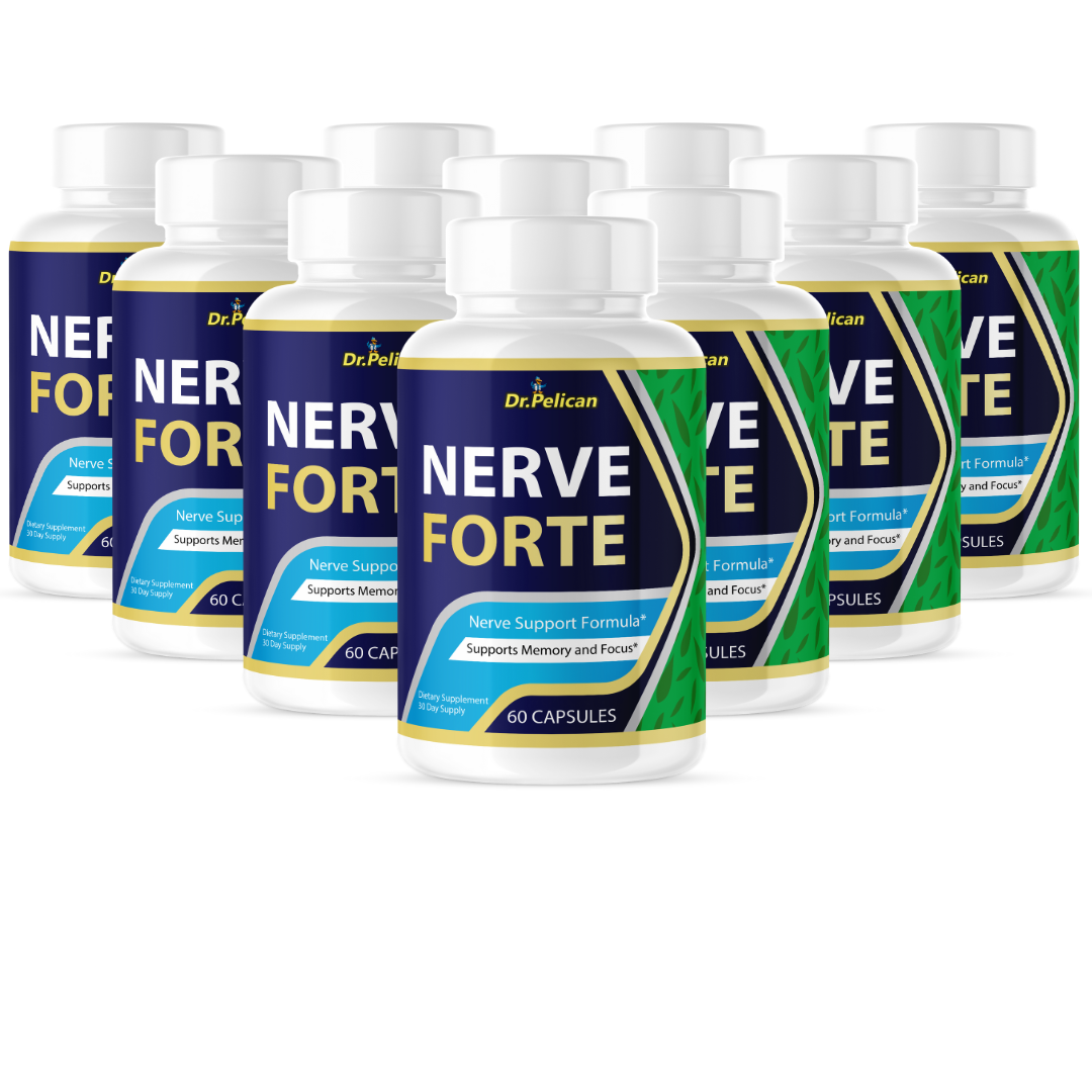 Nerve Forte- Nerve Support- 10 Bottles- 600 Capsules – Pelican Vitamins