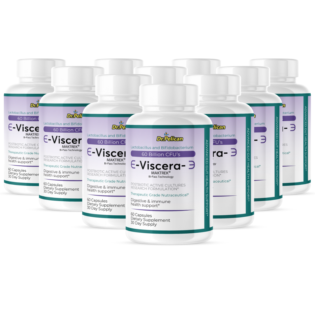 Viscera- Digestive Support- 10 Bottles- 600 Capsules – Pelican Vitamins