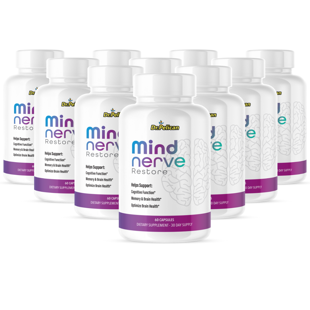 Mind Nerve Restore Brain Support 10 Bottles 600 Capsules – Pelican Vitamins