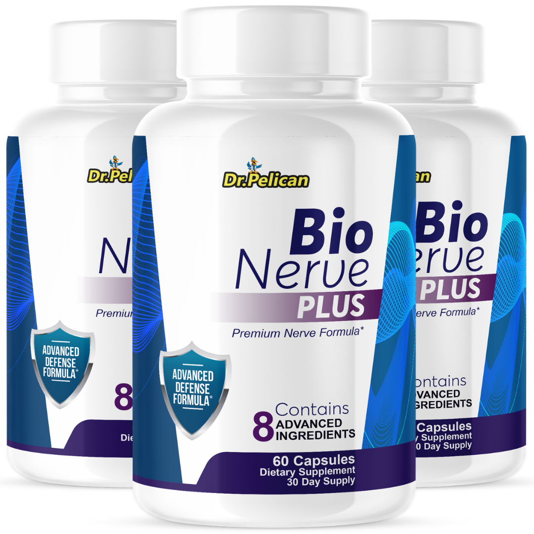 Bio Nerve Plus- Nerve & Brain Support- 3 Bottles- 180 Capsules ...