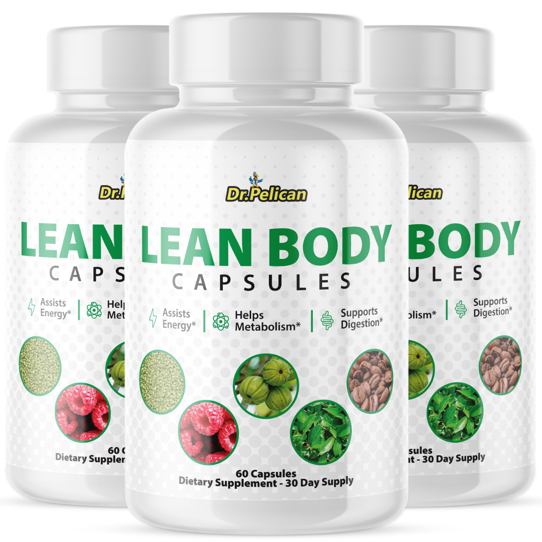 Lean Body- Digestive Support- 3 Bottles- 180 Capsules – Pelican Vitamins
