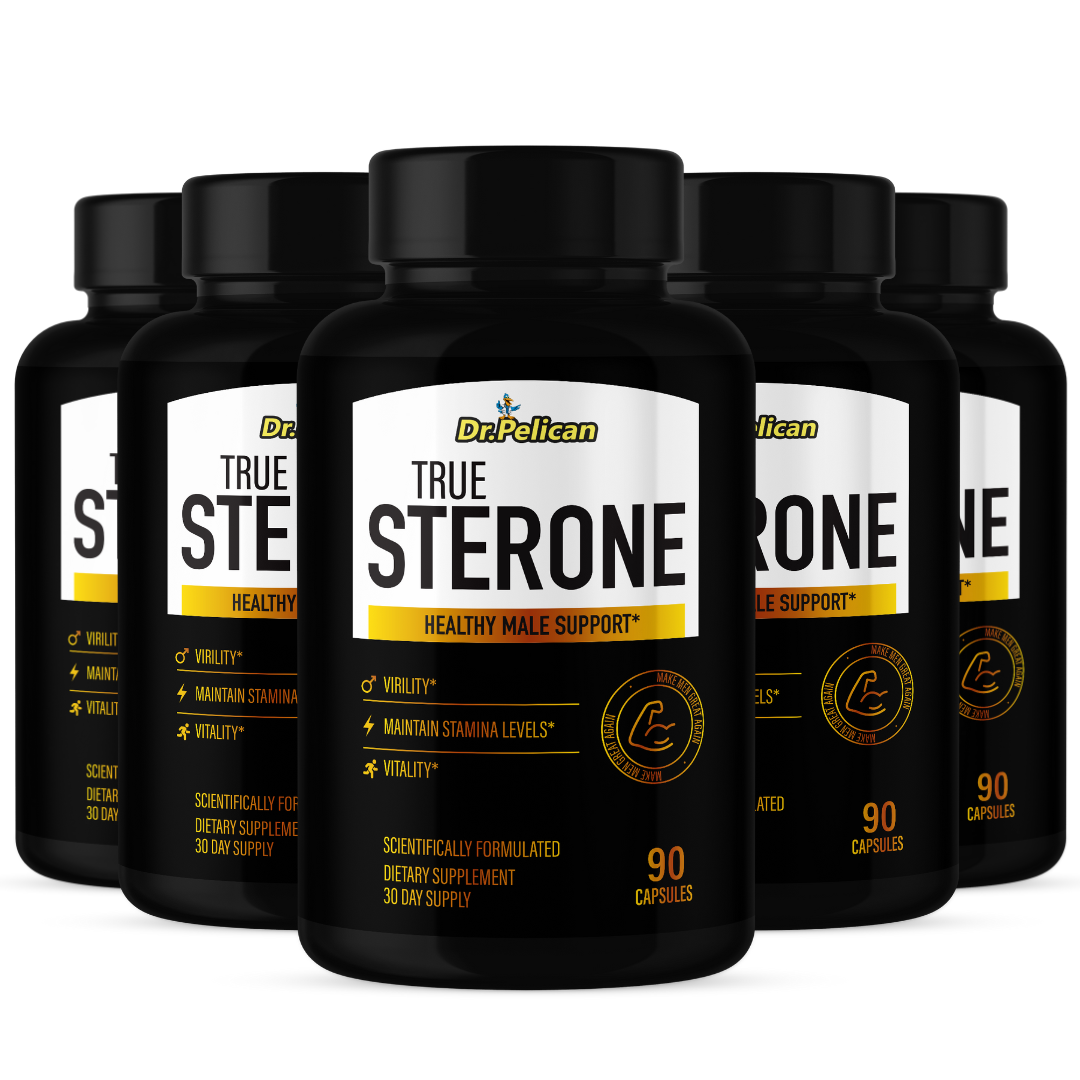 True Sterone- Bodybuilding & Men's Health Support- 5 Bottles- 450 Caps ...