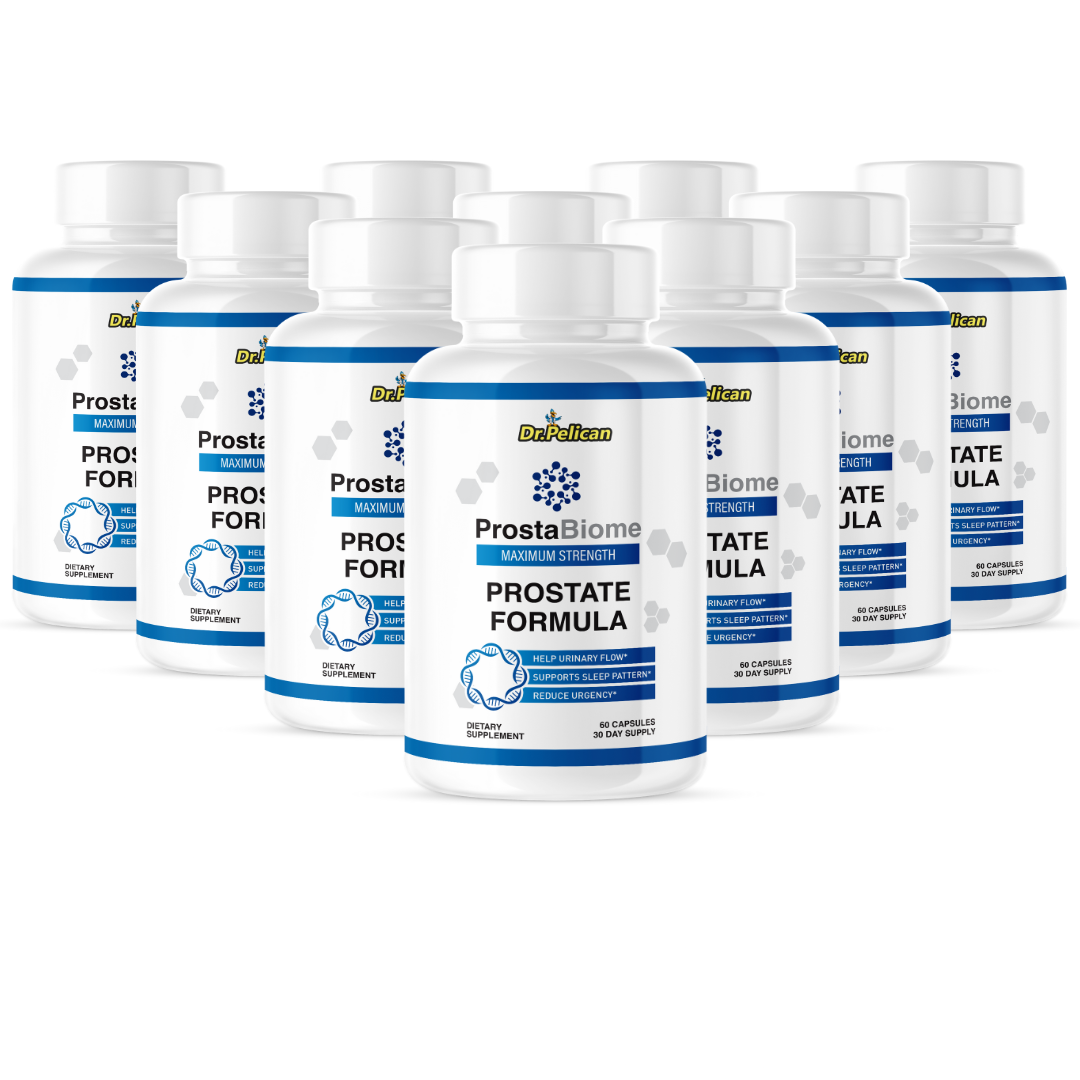 ProstaBiome - Prostate Support- 10 Bottles- 600 Capsules – Pelican Vitamins