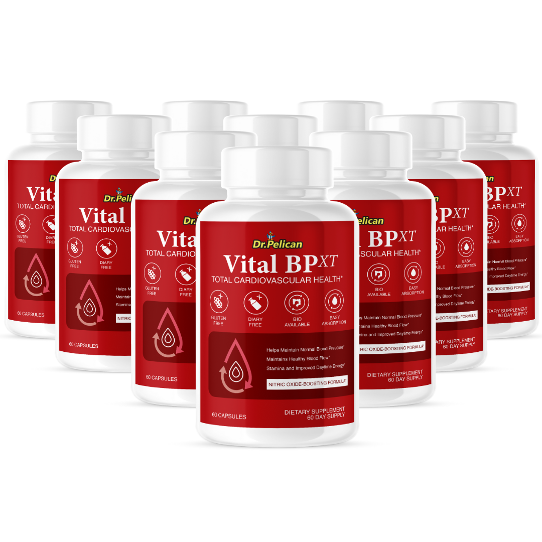 Vital BP XT- Blood Support- 10 Bottles- 600 Capsules – Pelican Vitamins