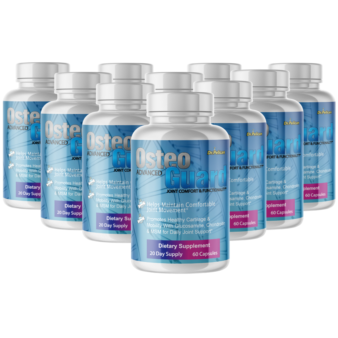 Osteo Guard Joint Health Support 10 Bottles 600 Capsules – Pelican Vitamins