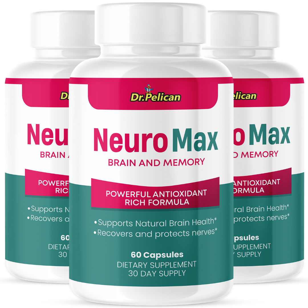 Neuro Max Brain Support 3 Bottles 180 Capsules – Pelican Vitamins