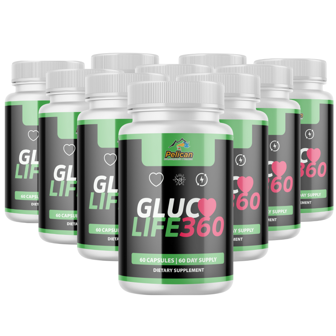 GLUCO LIFE 360 Blood Support 10 Bottles 600 Capsules – Pelican Vitamins