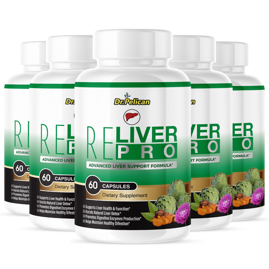 ReLiver Pro- Healthy Digestion/ Liver Detox & Function- 5 Bottles- 300 ...