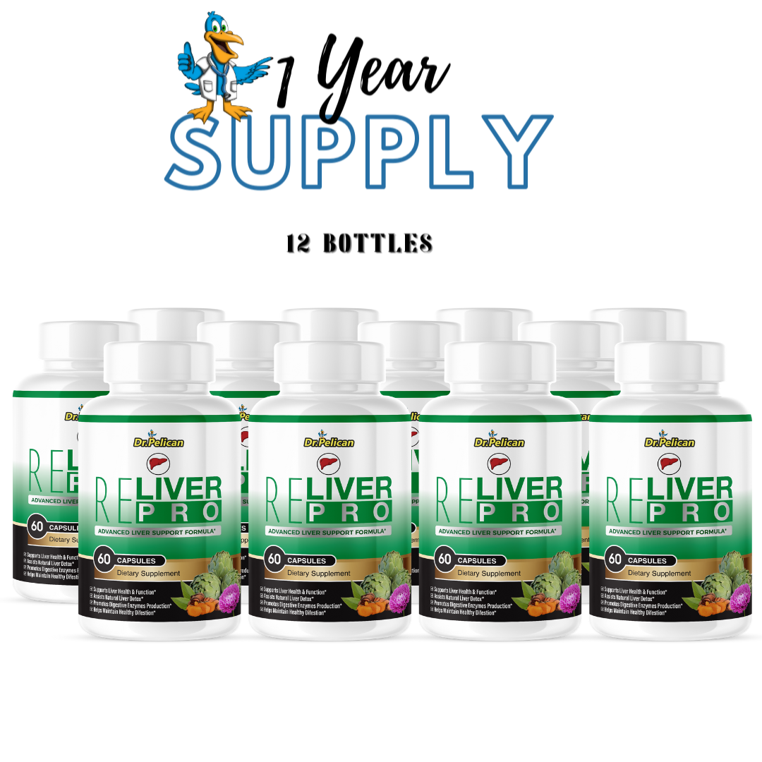 ReLiver Pro- Healthy Digestion/ Liver Detox & Function- 12 Bottles- 72 ...