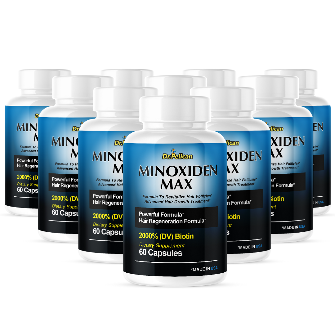 Minoxiden Max- Hair Regeneration/Growth Treatment- 10 Bottles- 600 Cap ...