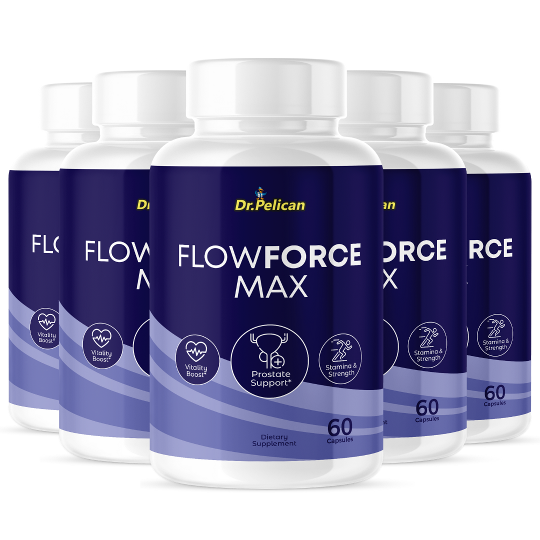 Flowforce Max- Prostate Support/Stamina/Strength- 5 Bottles- 300 Capsu ...