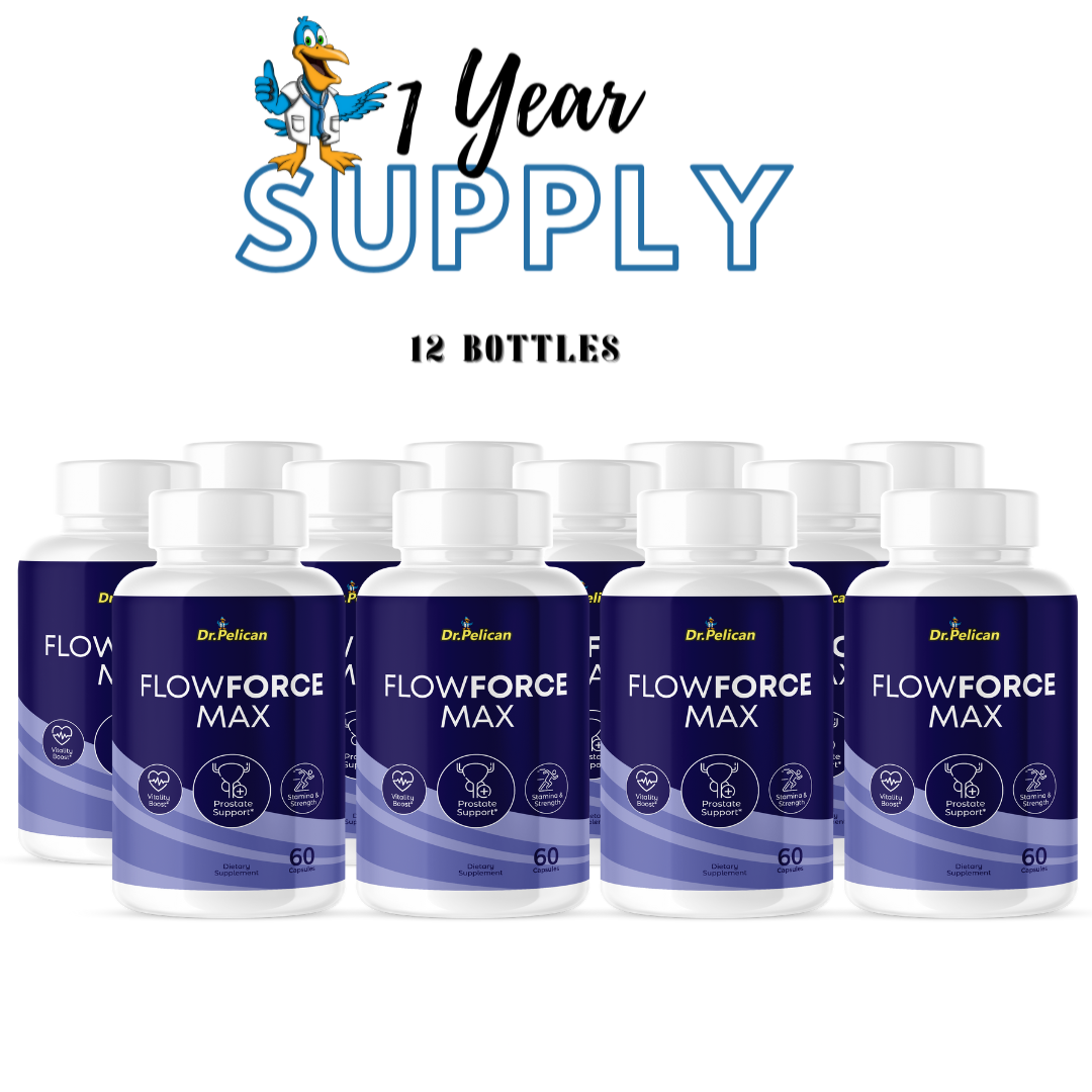 Flowforce Max- Prostate Support/Stamina/Strength- 12 Bottles- 720 Caps ...