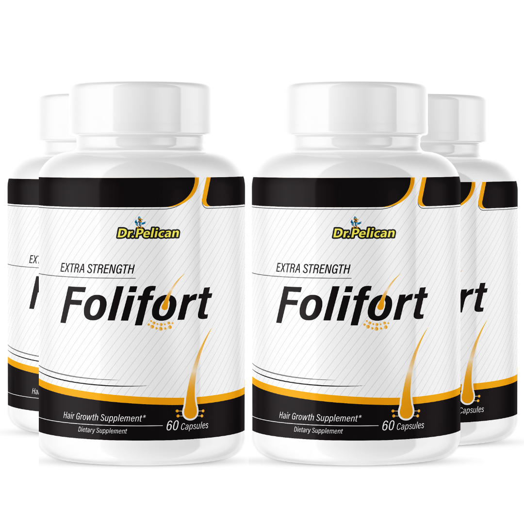 Folifort- Hair Growth & Hair/ Follicles Treatment- 4 Bottles- 240 Caps ...