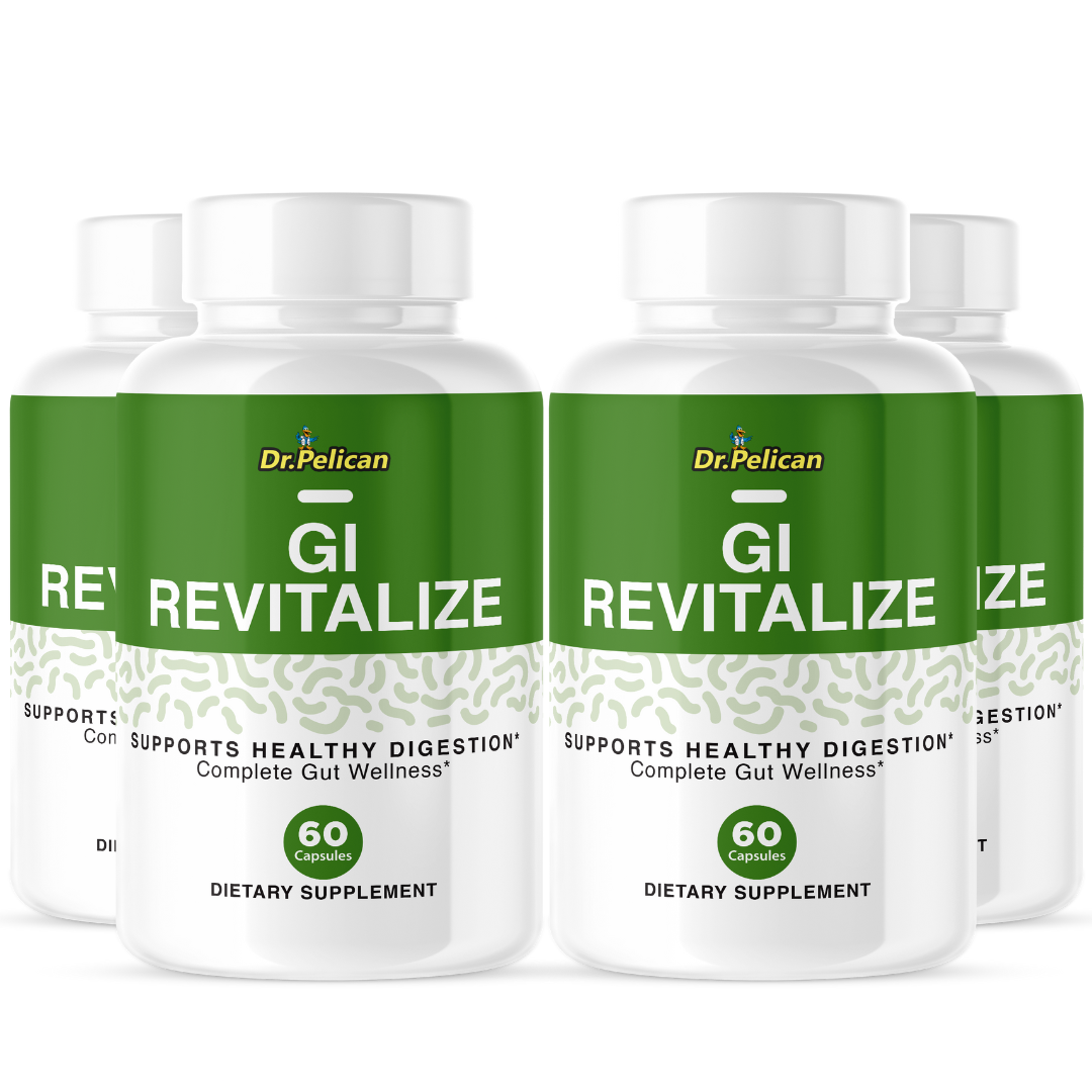 GI Revitalize -Digestive Support- 4 Bottles- 240 Capsules – Pelican ...